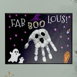 Ghost Handprint Keepsake Halloween Handprint Craft Baby Handprint Art ...