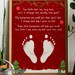 Two Little Feet Ten Tiny Toes Christmas Footprint Art Baby Footprint ...