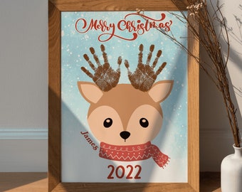 Reindeer Handprint Craft - Etsy