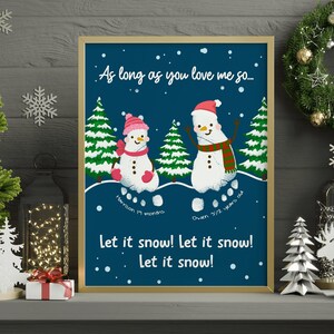 Snowman Footprint Art Christmas Footprint Art Baby Footprint Art ...