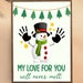 Snowman Handprint Baby Kid Handprint Art Handprint Gift Printable ...