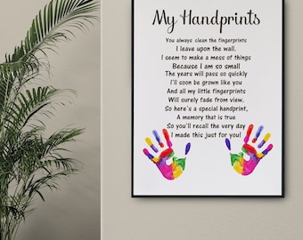 Handprint Poem Printable Preschool Graduation (Instant Download) - Etsy
