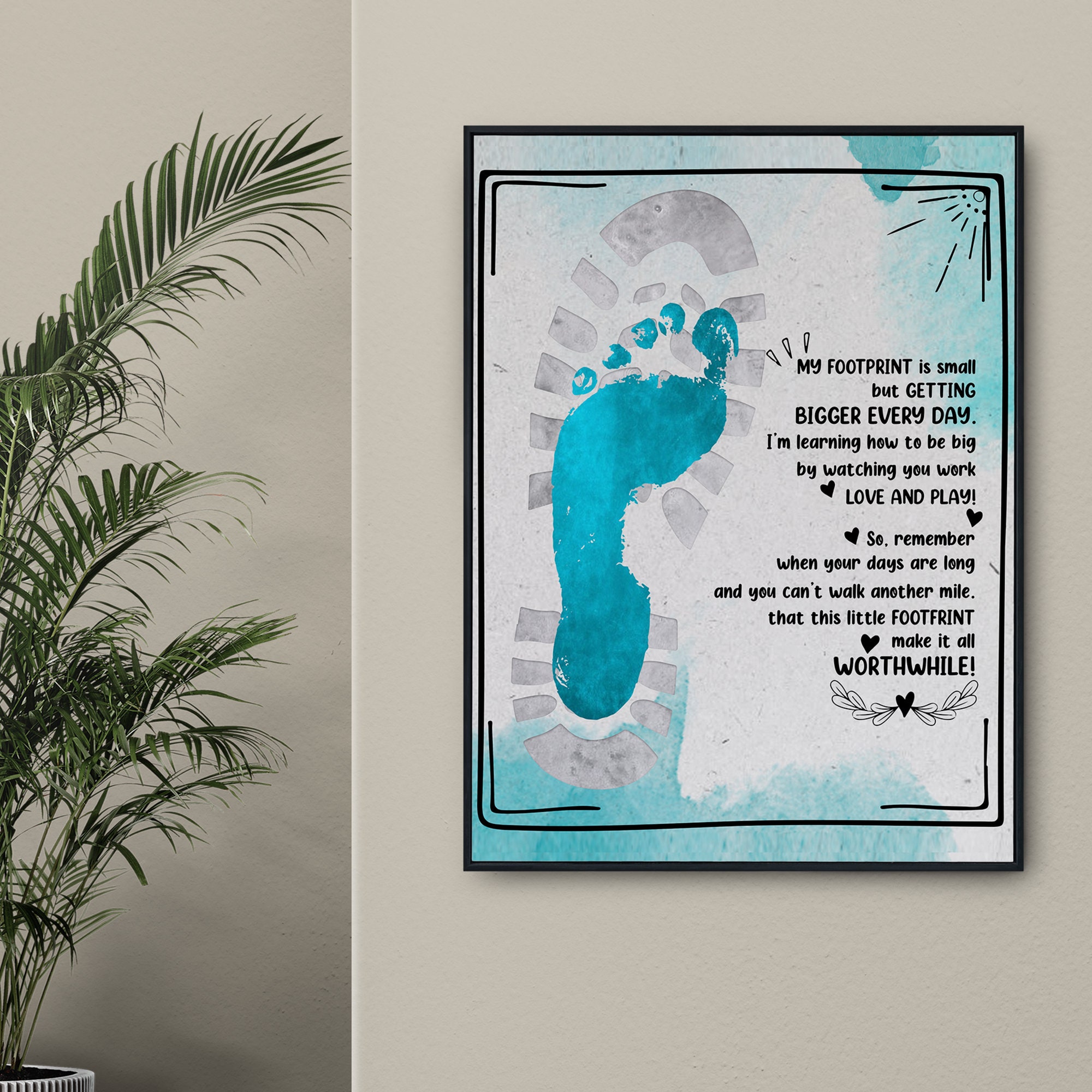 My Footprint is Small Father's Day Gift for Kids Footprint Keepsake ...