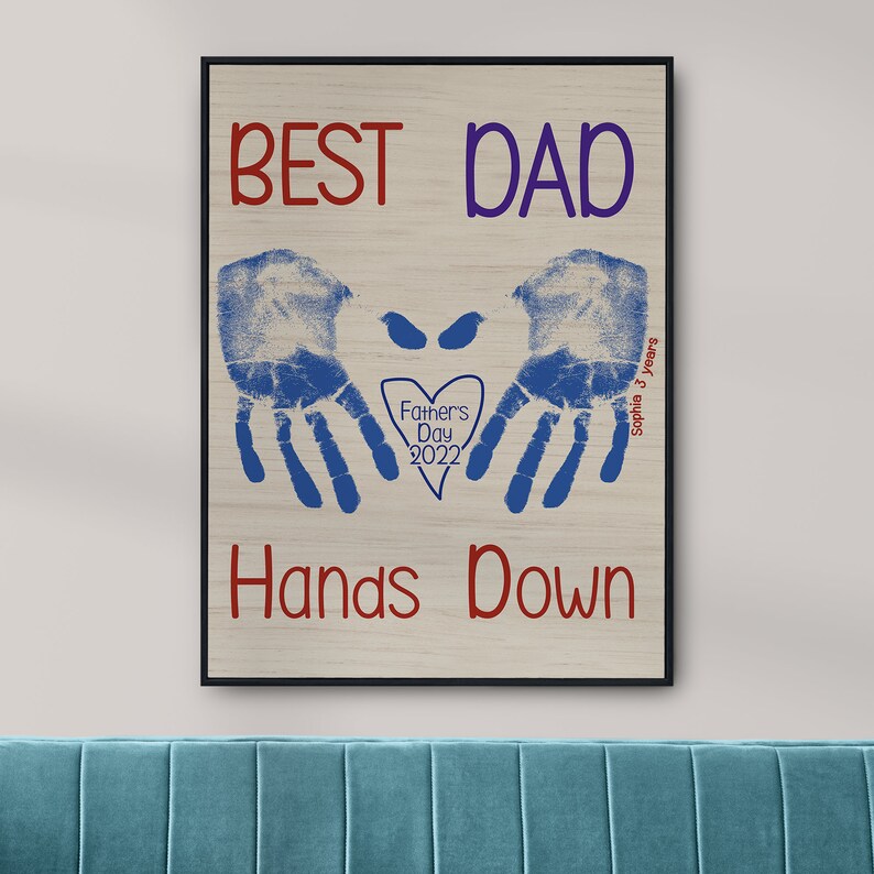Father's Day Footprint Art Keepsake Father's Day - Etsy