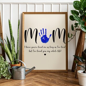 Mother's Day Gift for Kids Handprint Keepsake Mother's Day Handprint ...