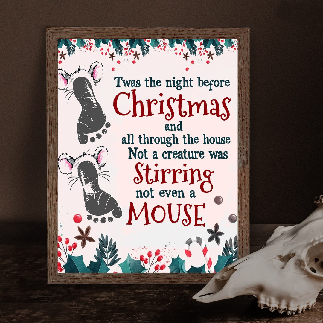 Twas the Night Before Christmas Baby Footprint Art Kids Toddler Foots ...
