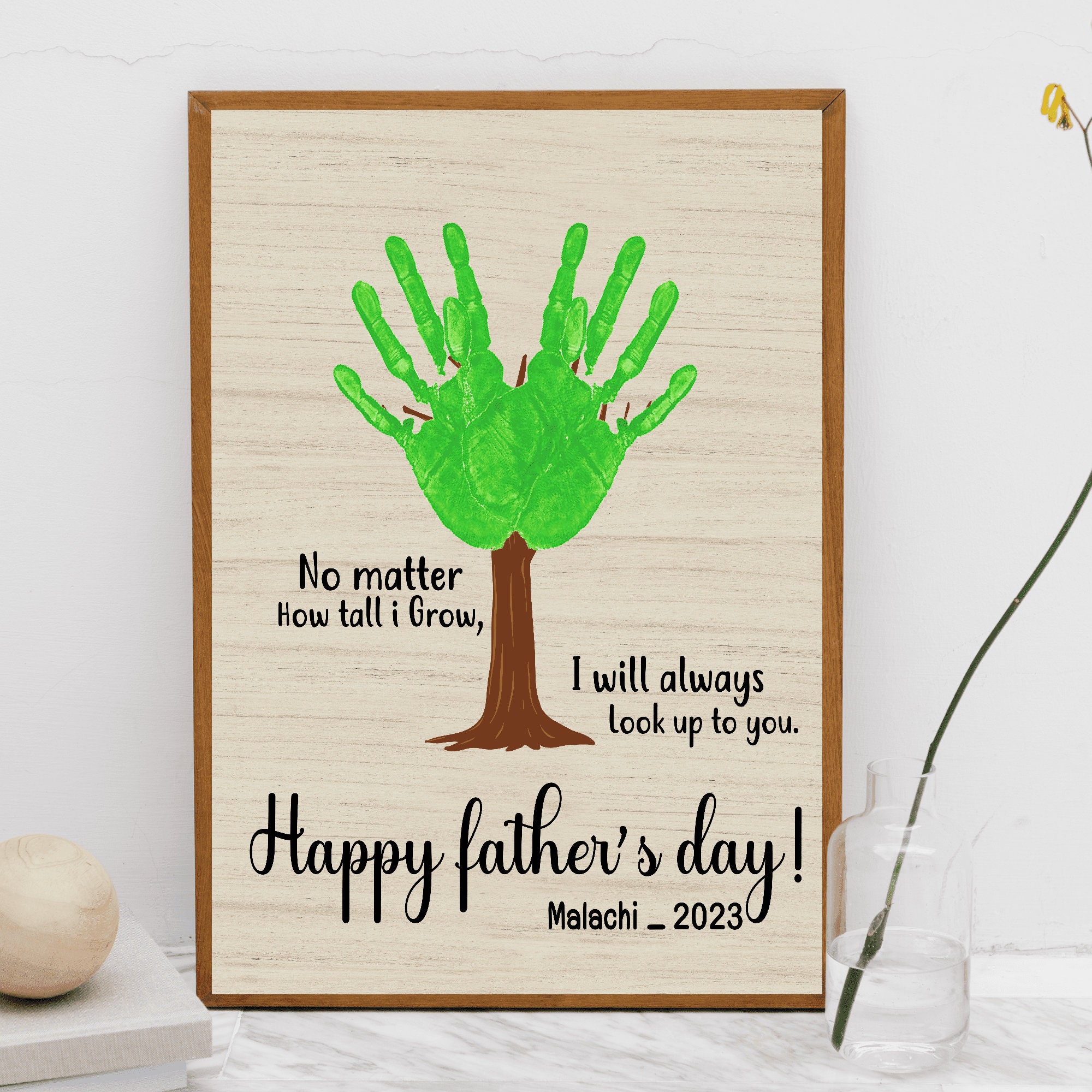 Father's Day Handprint Art Keepsake Templates Hand Print - Etsy