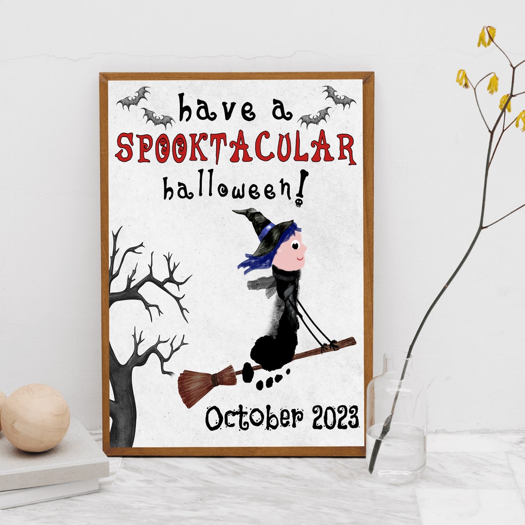Halloween Footprint Keepsake, Halloween Keepsake, Footprint Craft ...