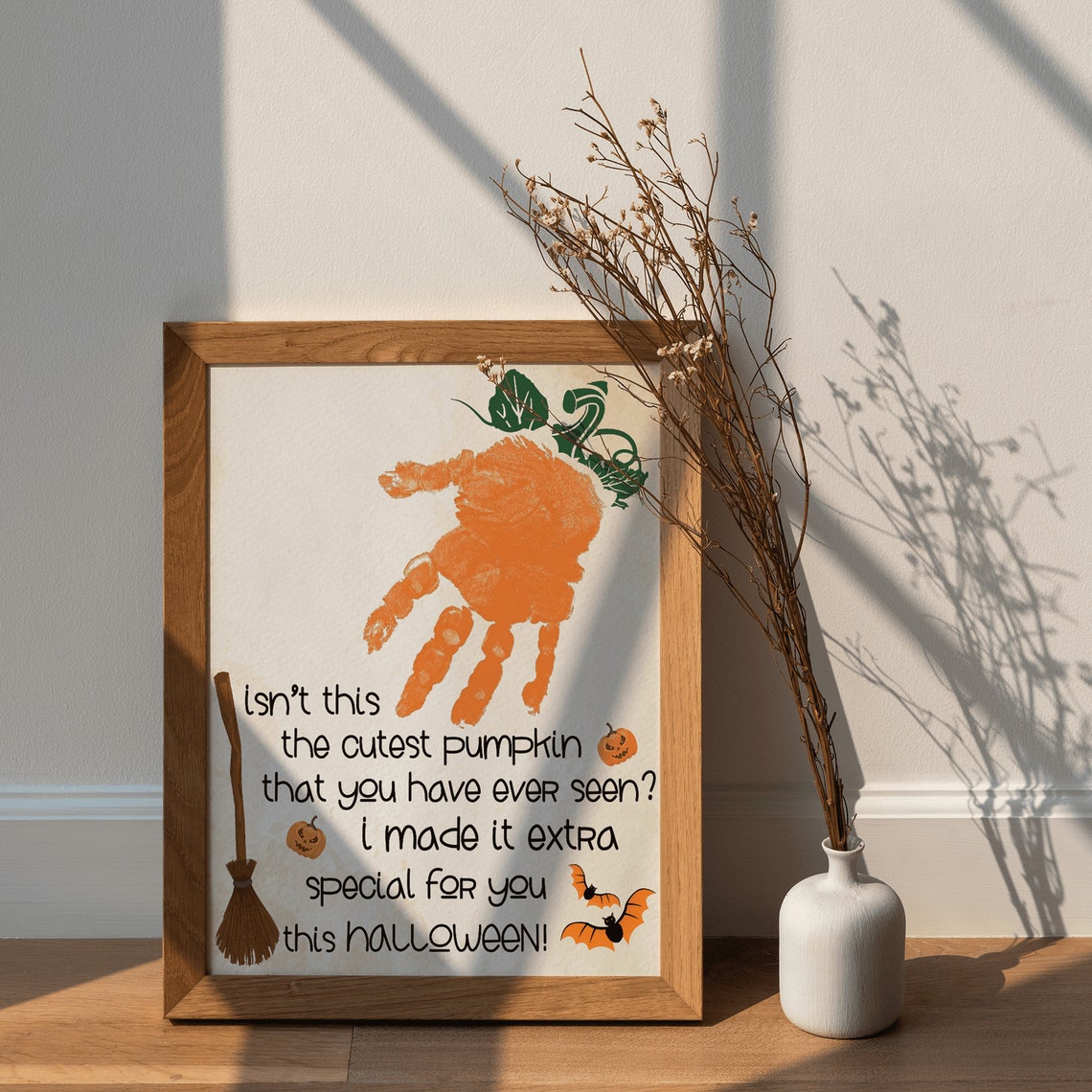 Cutest Pumpkin, Handprint Craft, Halloween Handprint Keepsake ...