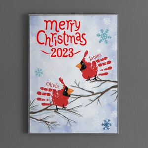 Christmas Birds Handprint Baby Handprint Art Handprint Gift Printable ...
