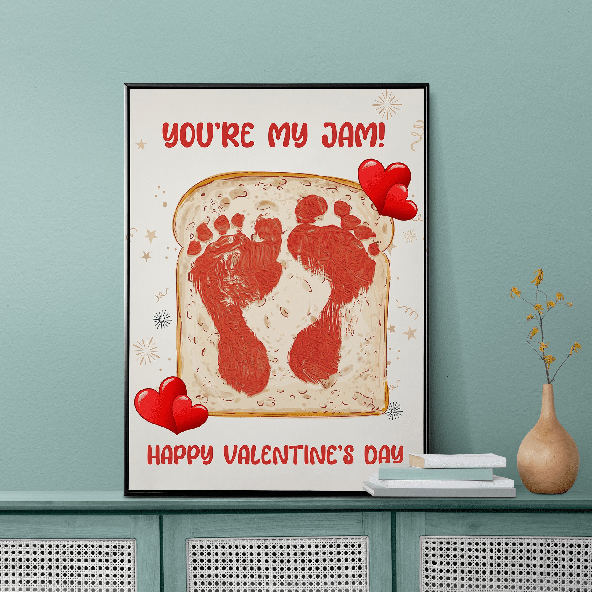 You're My Jam Happy Valentine's Day 2024 Footprint Craft Footprint ...