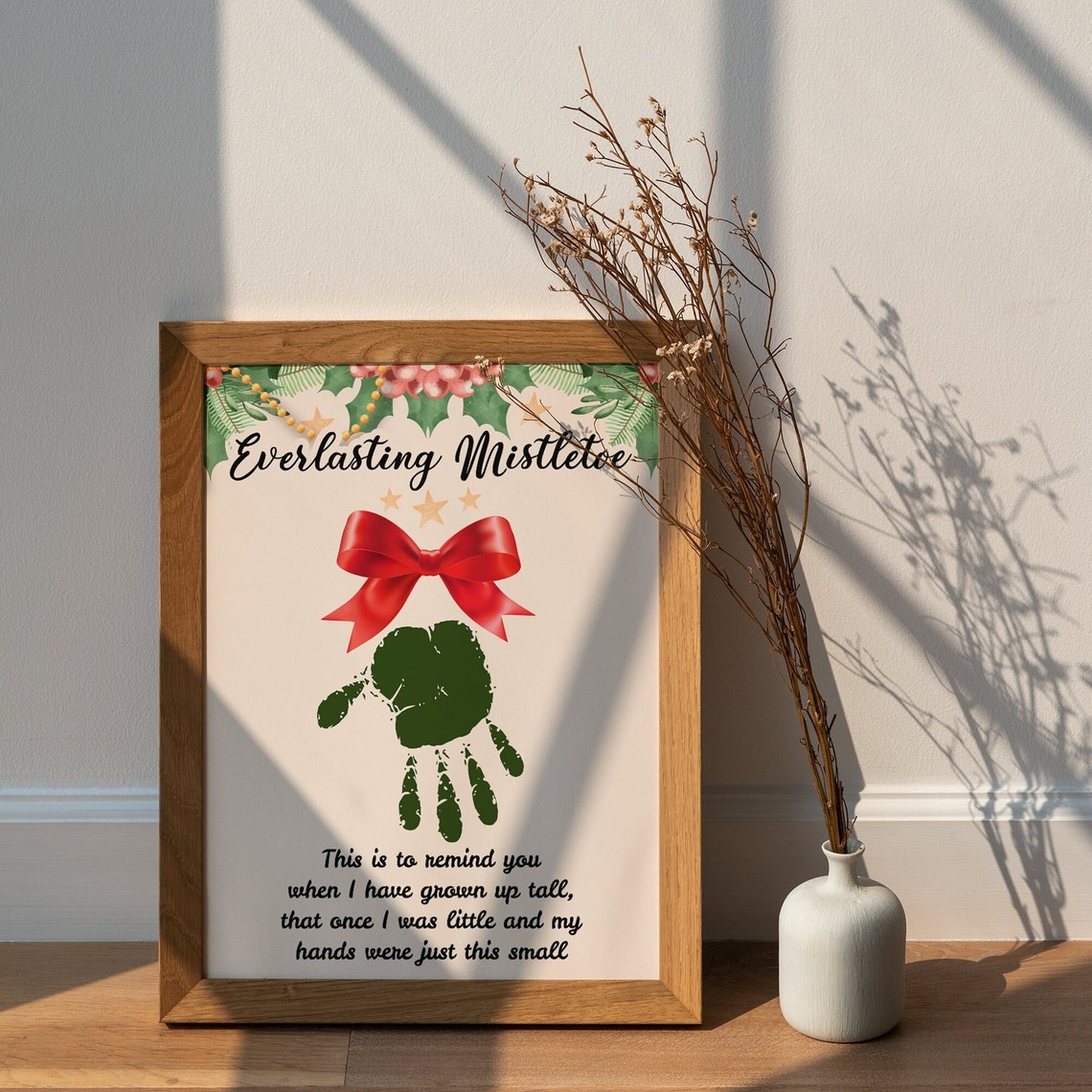 Everlasting Mistletoe Christmas Baby Handprint Art Christmas Handprint ...
