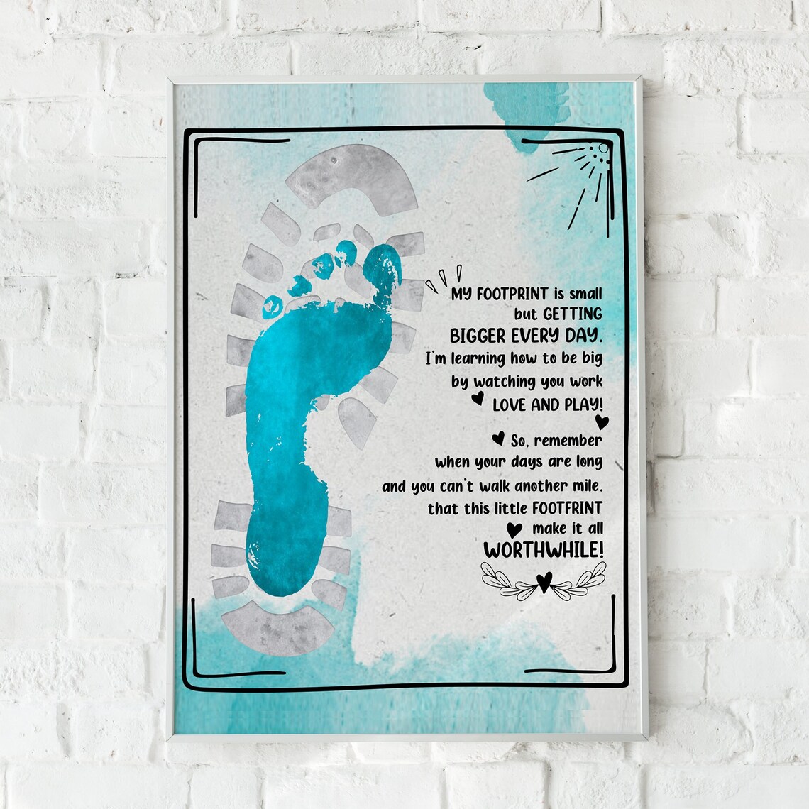 My Footprint is Small Father's Day Gift for Kids Footprint Keepsake ...