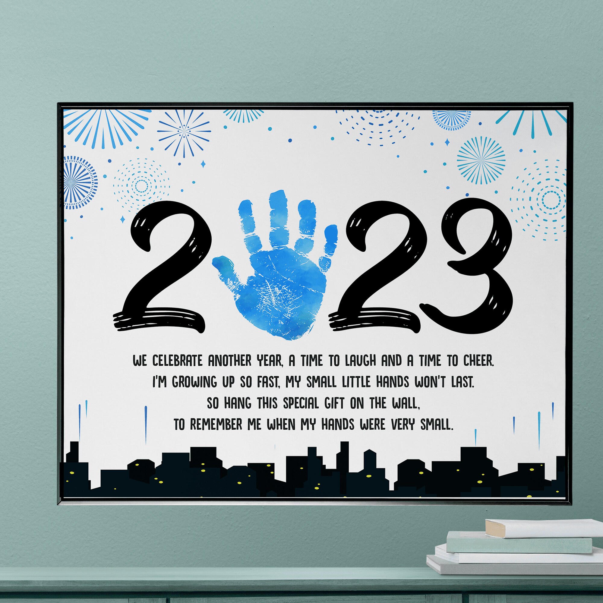 New Year's Handprint Art Handprint Poem New Year Baby Kids - Etsy Canada