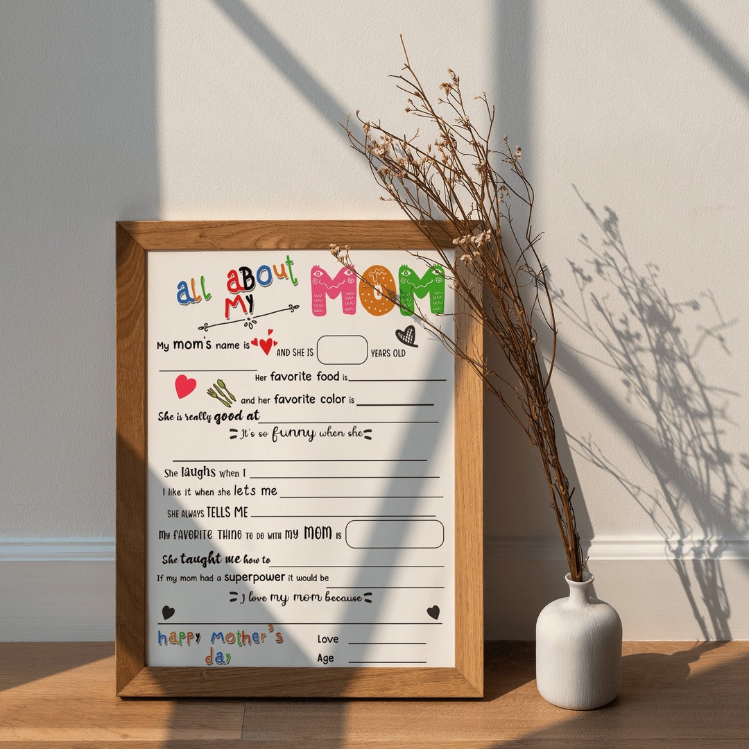 Personalized Mother's Day Gift From Kids Mother's Day Printable Gift ...