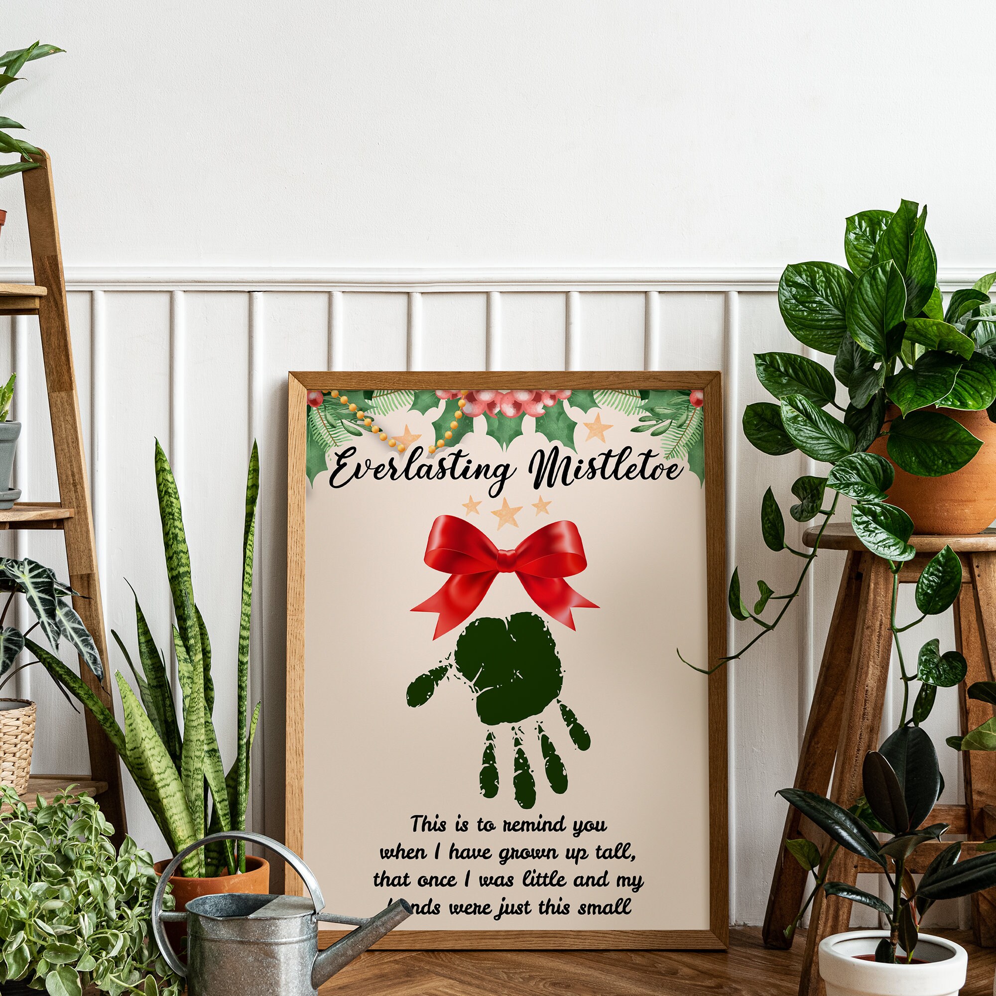 Everlasting Mistletoe Christmas Baby Handprint Art Christmas Handprint ...