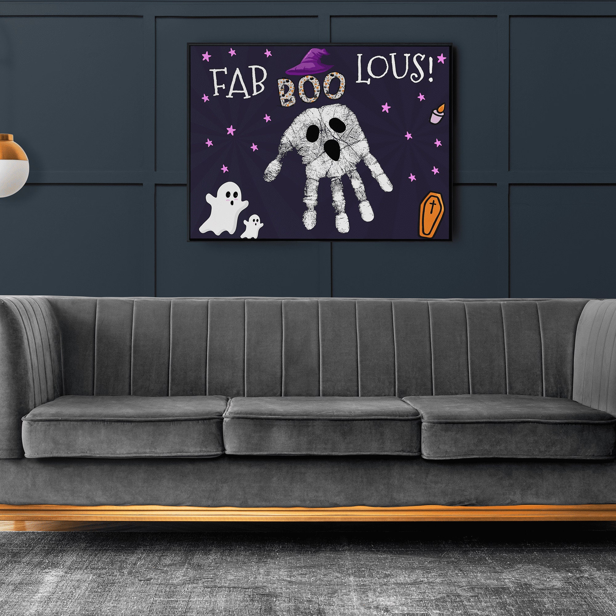 Ghost Handprint Keepsake Halloween Handprint Craft Baby Handprint Art ...