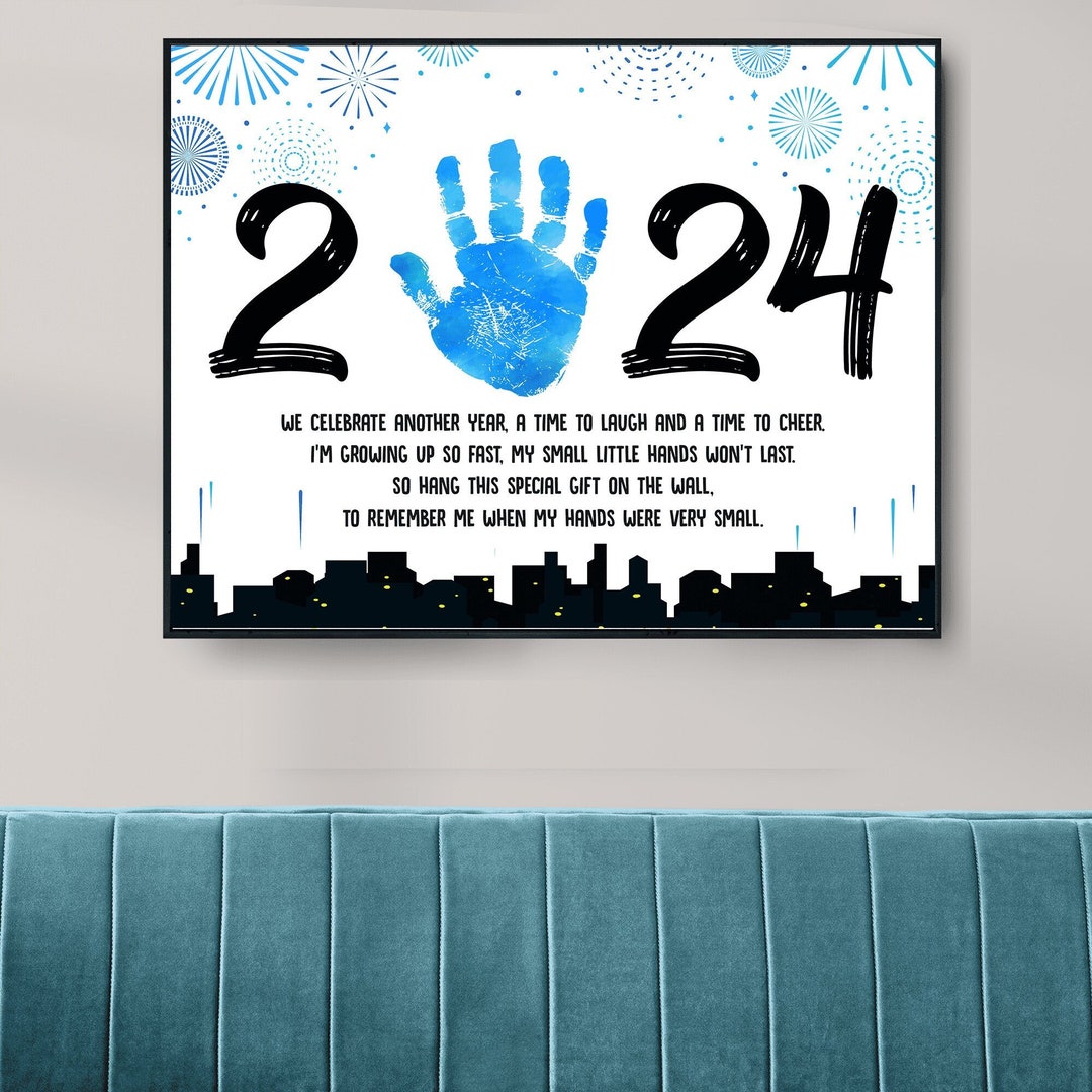 New Year's Handprint Art Handprint Poem New Year Baby Kids - Etsy Australia