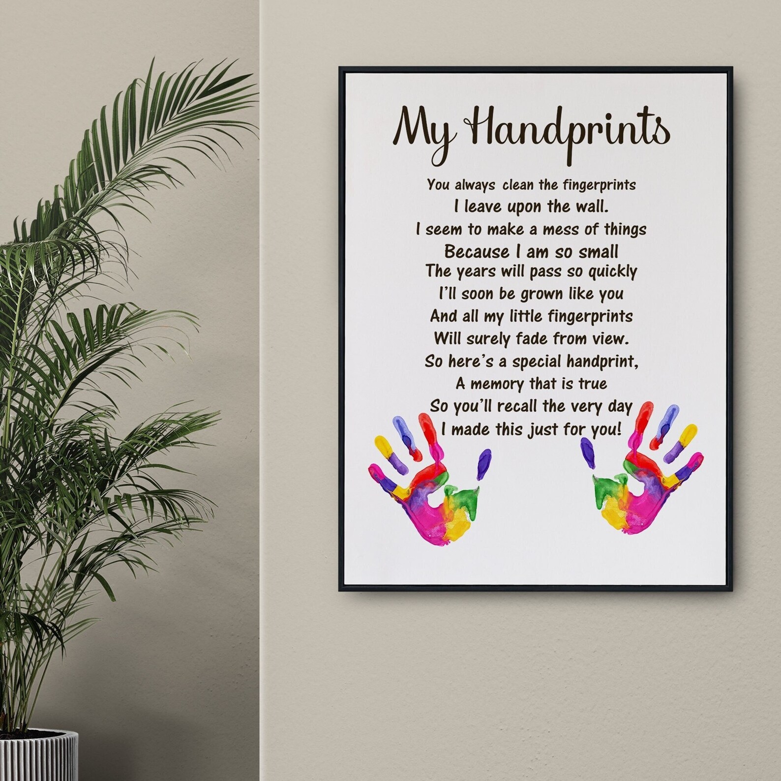 My Handprints Birthday Handprint Craft Gift Father's Day - Etsy UK