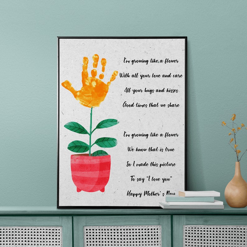 I'm Growing Like a Flower Mother's Day Handprint Flower Crafts for ...