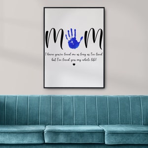 Mother's Day Gift for Kids Handprint Keepsake Mother's Day Handprint ...