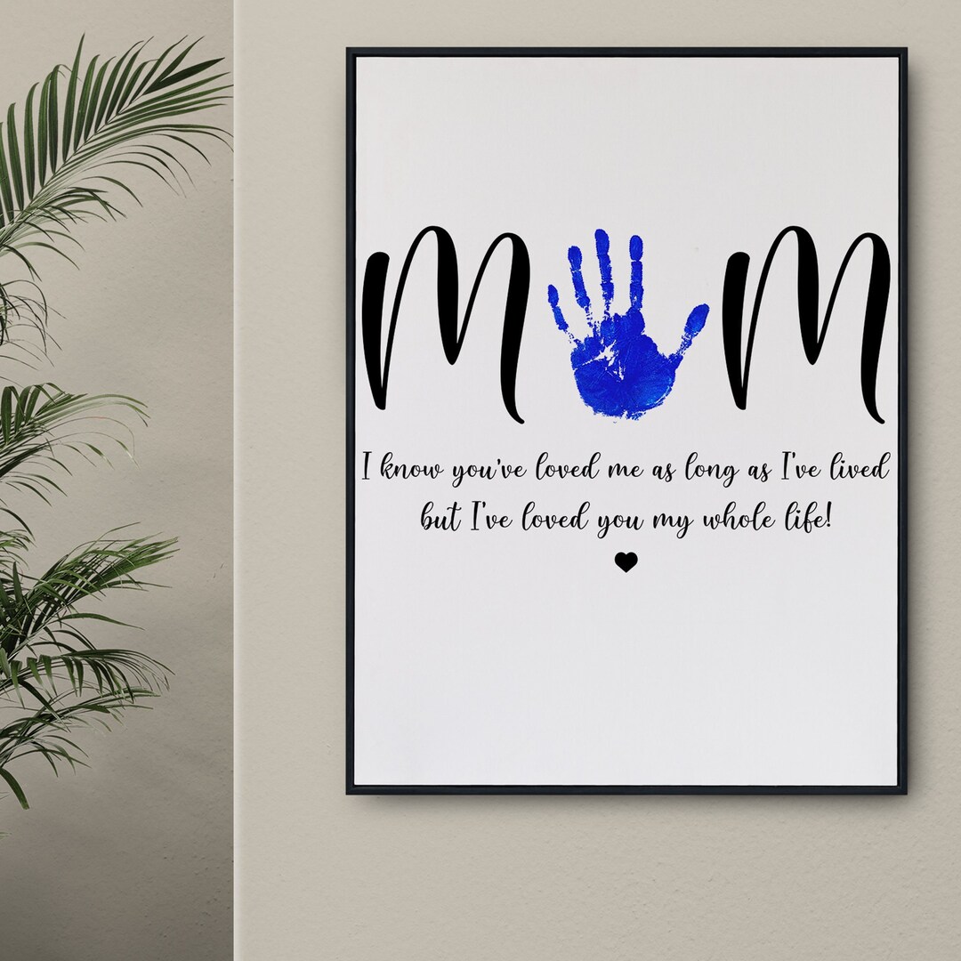 Mother's Day Gift for Kids Handprint Keepsake Mother's Day Handprint ...