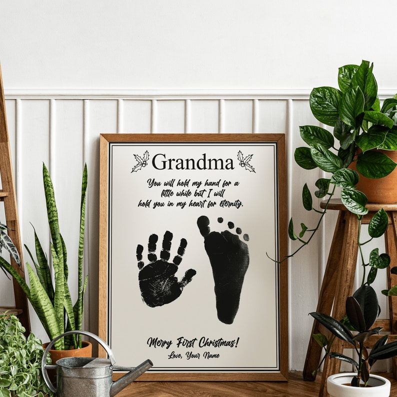 Merry First Christmas 2022 Handprint Keepsake Footprint Craft - Etsy