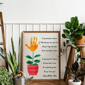 I'm Growing Like a Flower Mother's Day Handprint Flower Crafts for ...