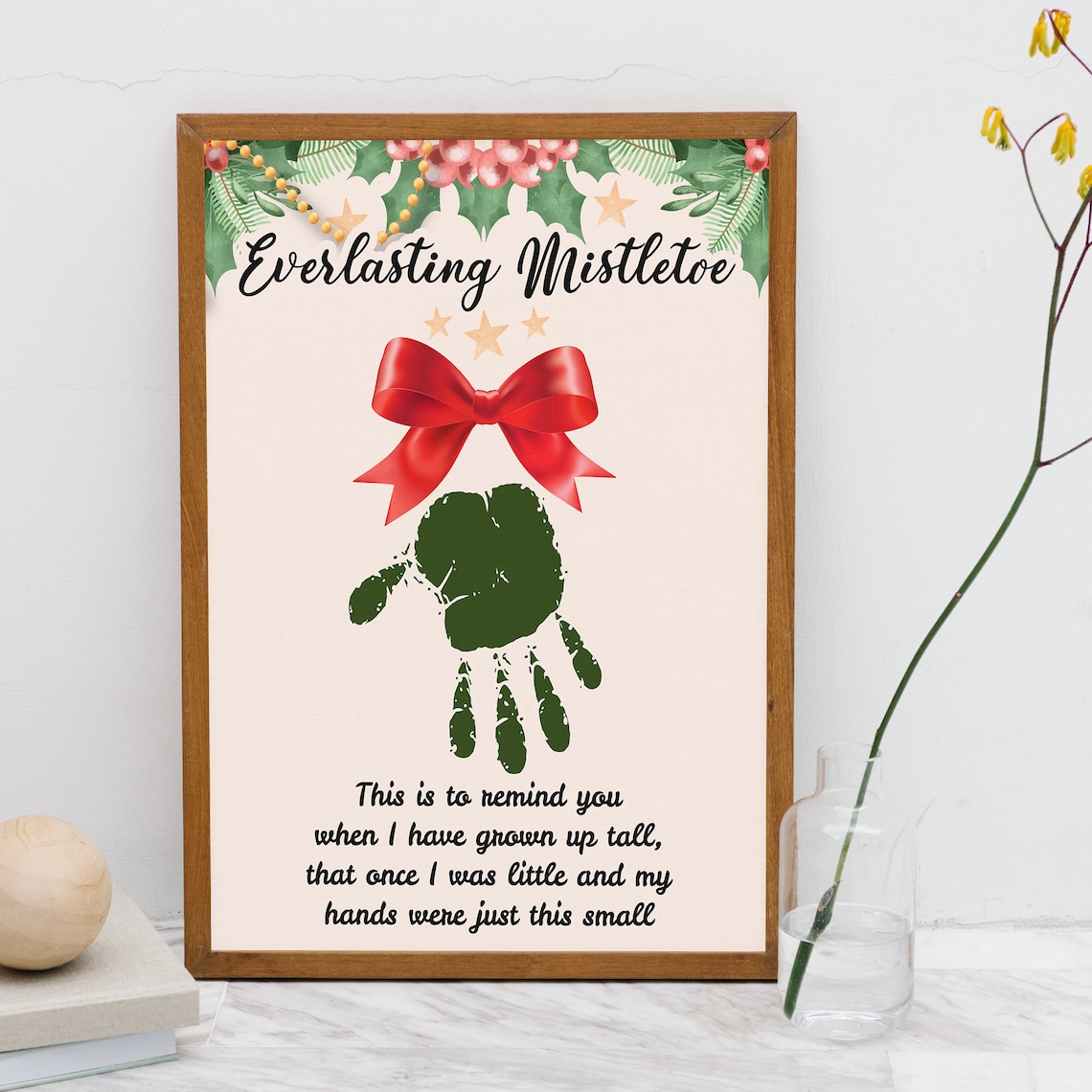 Everlasting Mistletoe Christmas Baby Handprint Art Christmas Handprint ...