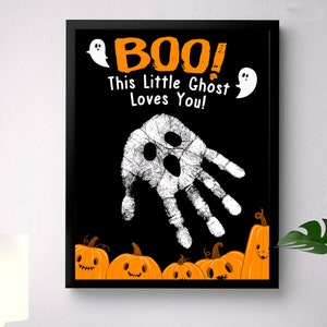 Ghost Handprint Keepsake, Boo This Little Ghost Loves You, Baby ...