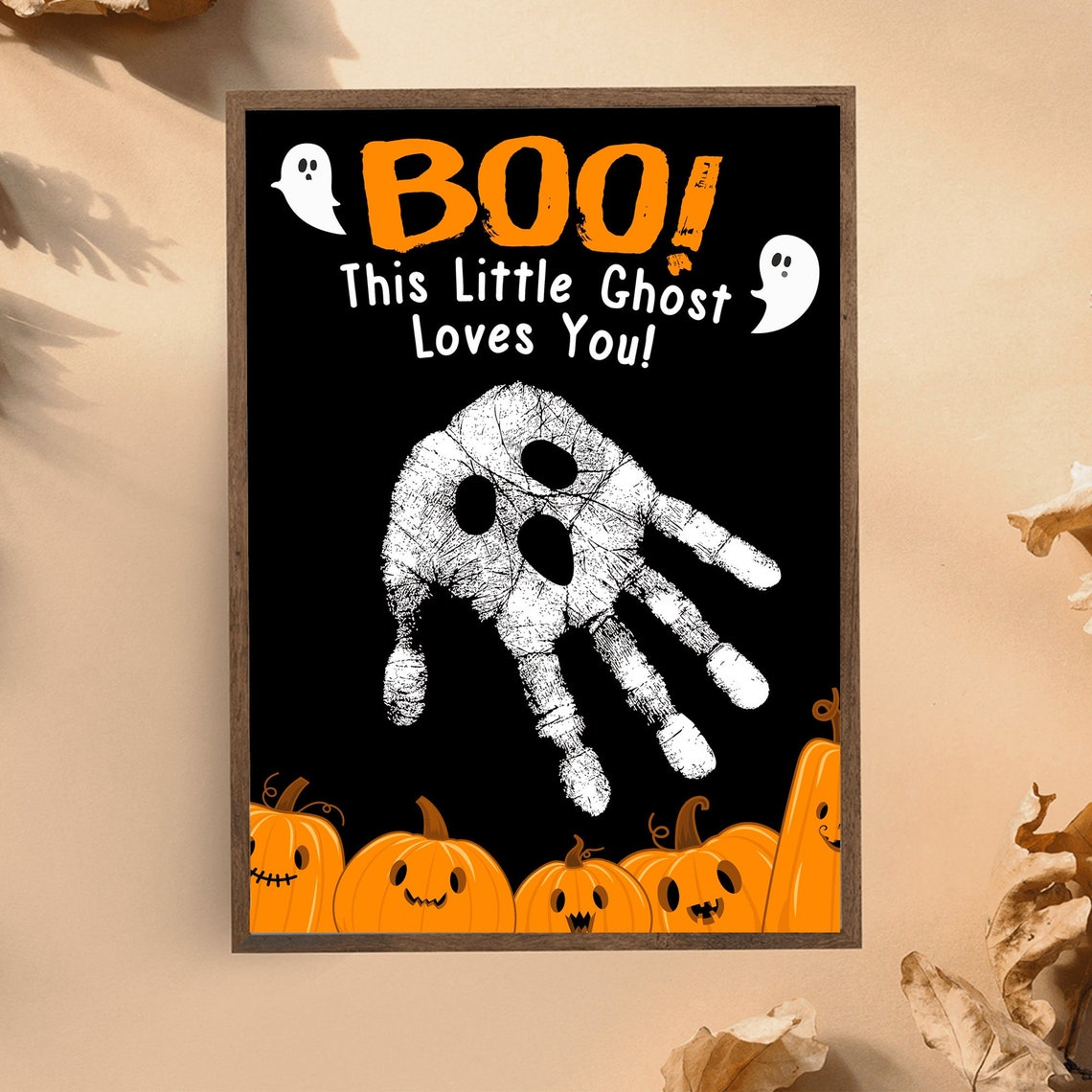 Ghost Handprint Keepsake Boo This Little Ghost Loves You - Etsy