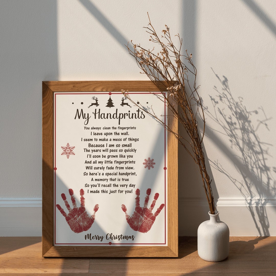 My Handprints Merry Christmas Handprint Art Handprint Keepsake ...