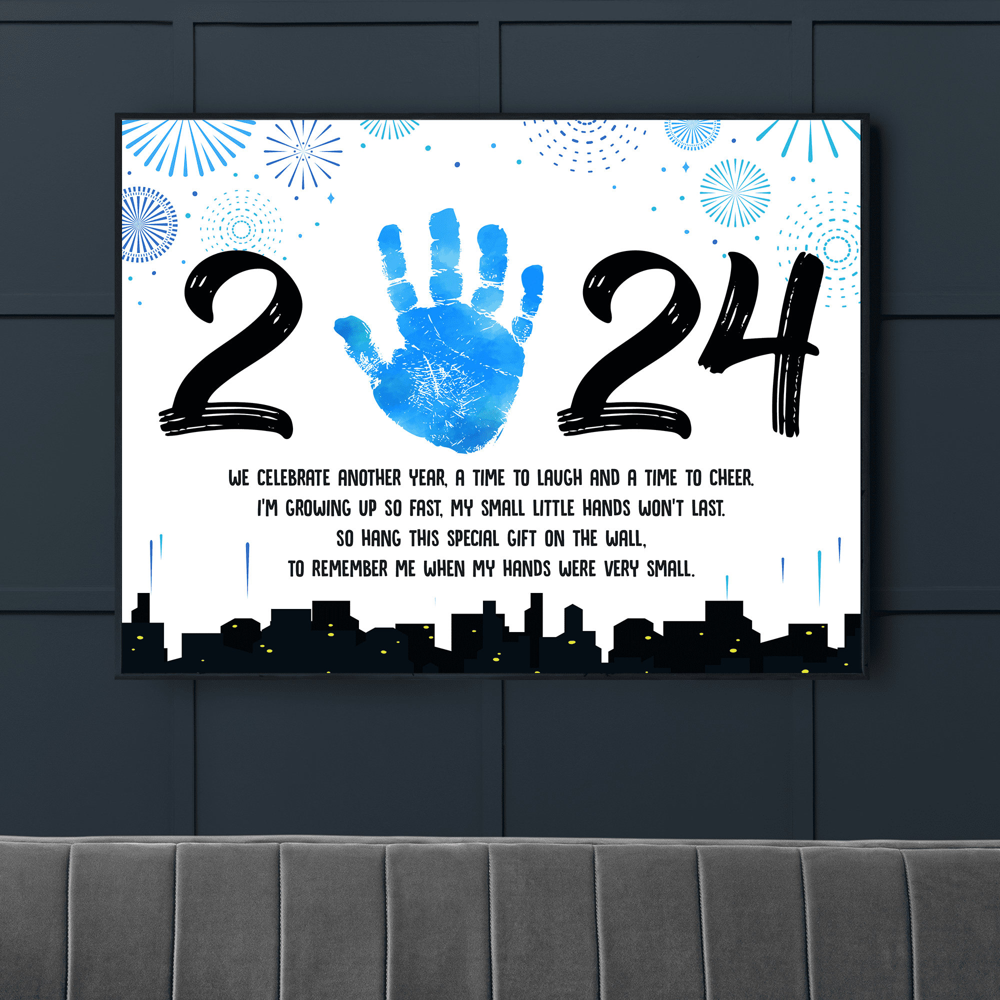 New Year's Handprint Art Handprint Poem New Year Baby Kids Toddler Hand ...