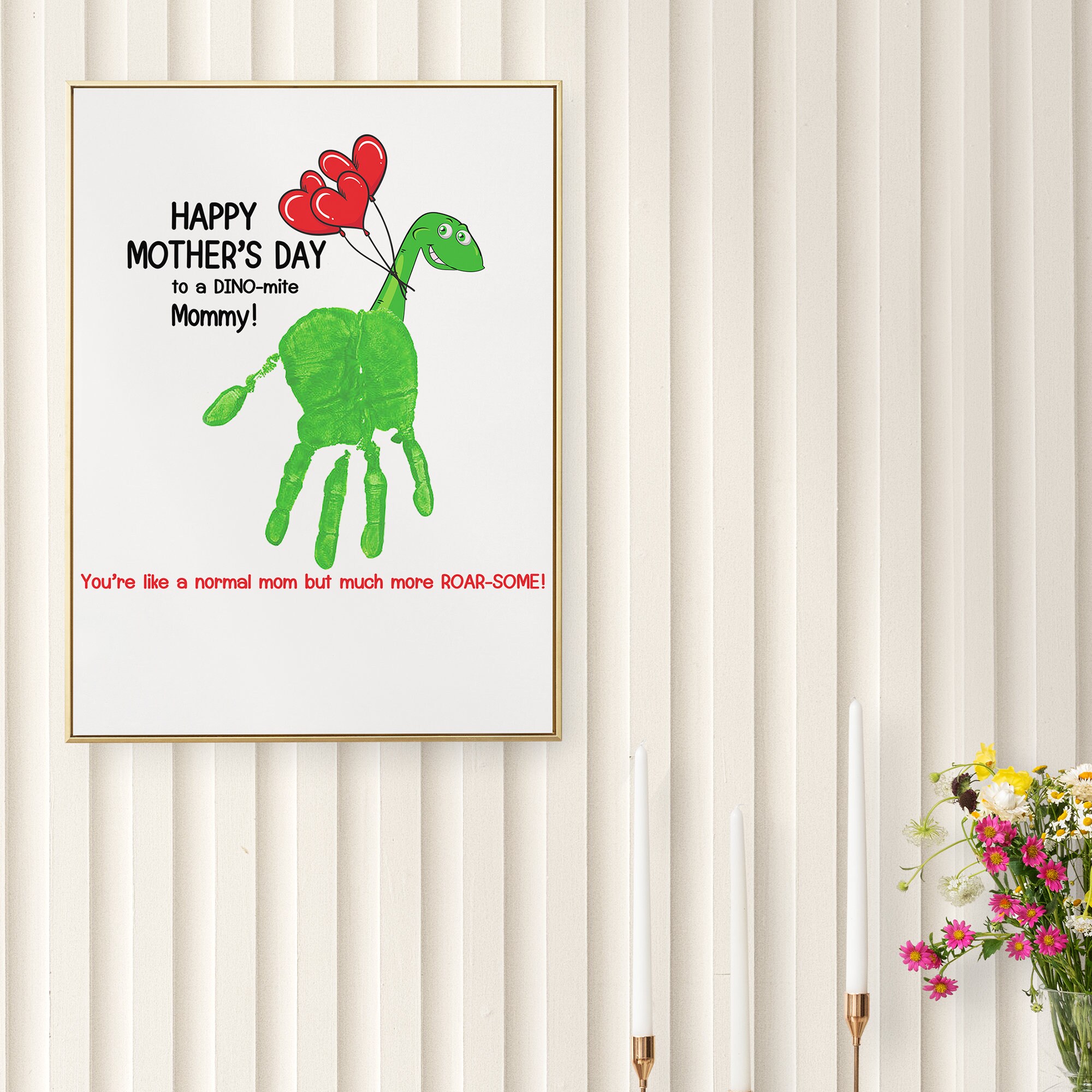 Mother's Day Gift for Kids Handprint Keepsake Handprint Craft for Baby ...