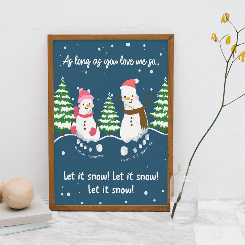 Snowman Footprint Art Christmas Footprint Art Baby Footprint Art ...