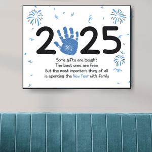 New Year's Handprint Art 2024 New Year Handprints Baby Toddler Kids Art ...
