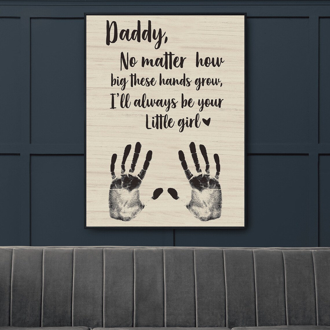 Father's Day Handprint Art Gift From Little Girl Printable - Etsy