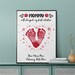 Valentine's Day Gift for Mom Valentine's Footprint Craft Heart ...