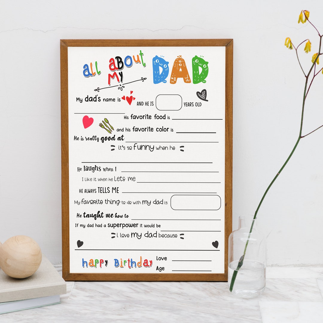 Personalized Father's Day Gift From Children Gift From Kids Keepsake ...