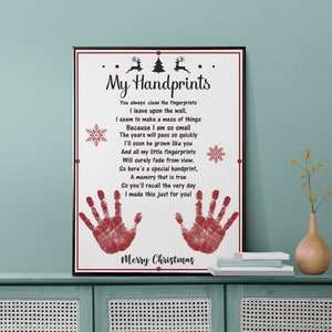My Handprints Merry Christmas Handprint Art Handprint Keepsake ...