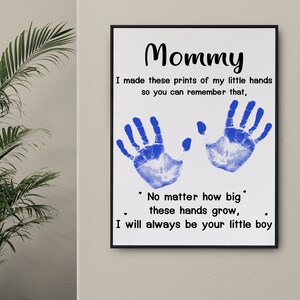 Mother's Day Gift for Kids Handprint Baby Handprint Keepsake Handprint ...