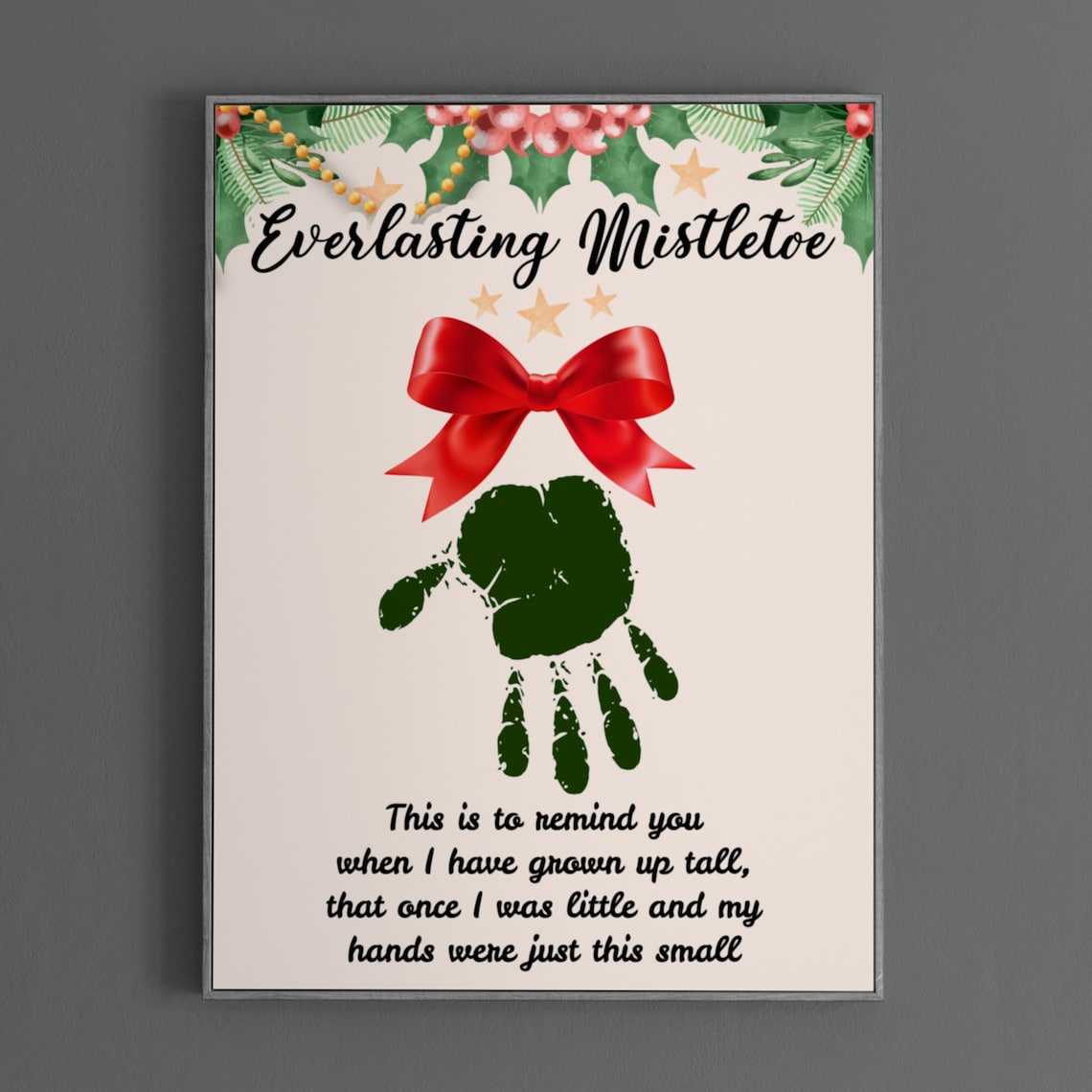 Everlasting Mistletoe Christmas Baby Handprint Art Christmas Handprint ...
