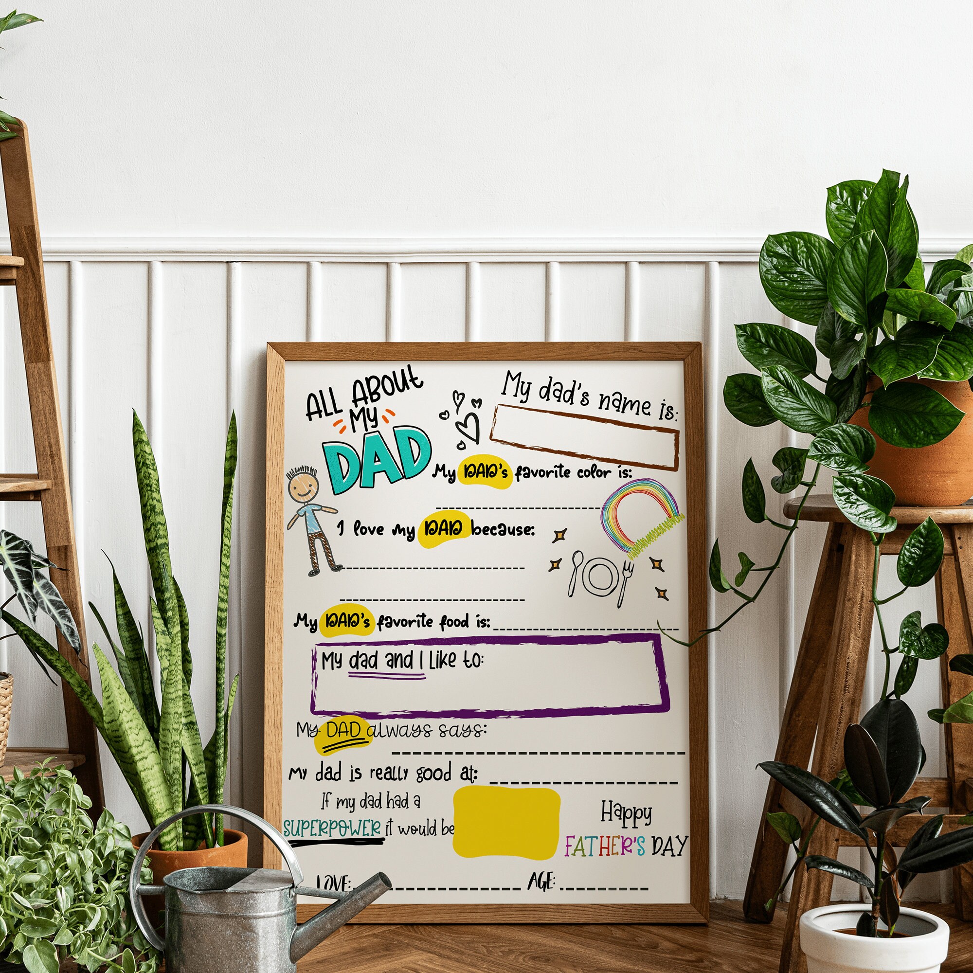 All About My Dad Father's Day Gifts for Dad Personalized - Etsy