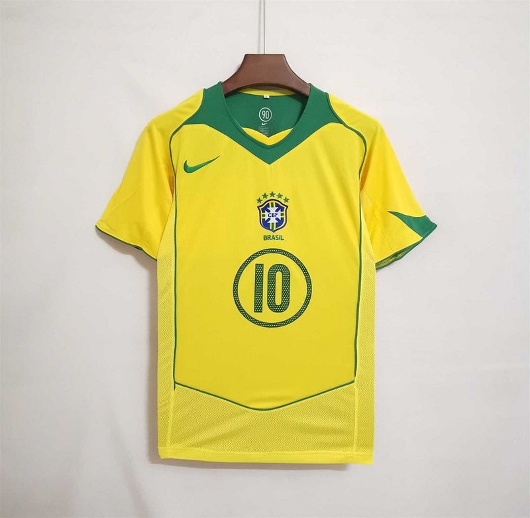 Brasilien 2004 Home Ronaldinho Retro Fußball Jersey / Retro - Etsy.de