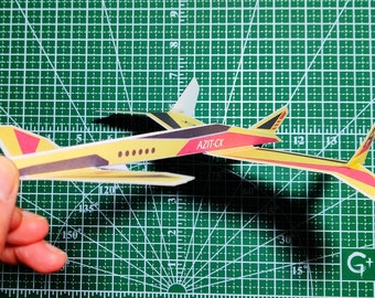 Download Papercraft 3D Paper Model Plane Paper Craft Plane | Etsy