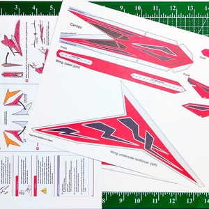 Kit Papercraft, 3D Paper Model Plane, Paper Craft Plane, Digital File ...