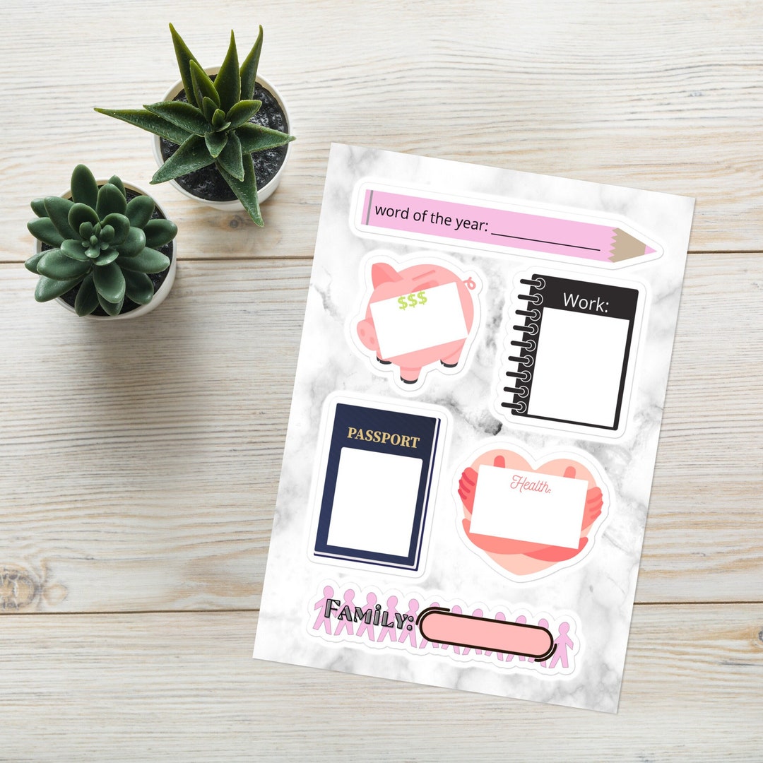 Vision Board Stickers, Vision Board Template, 2022 Vision Board, 2022 ...