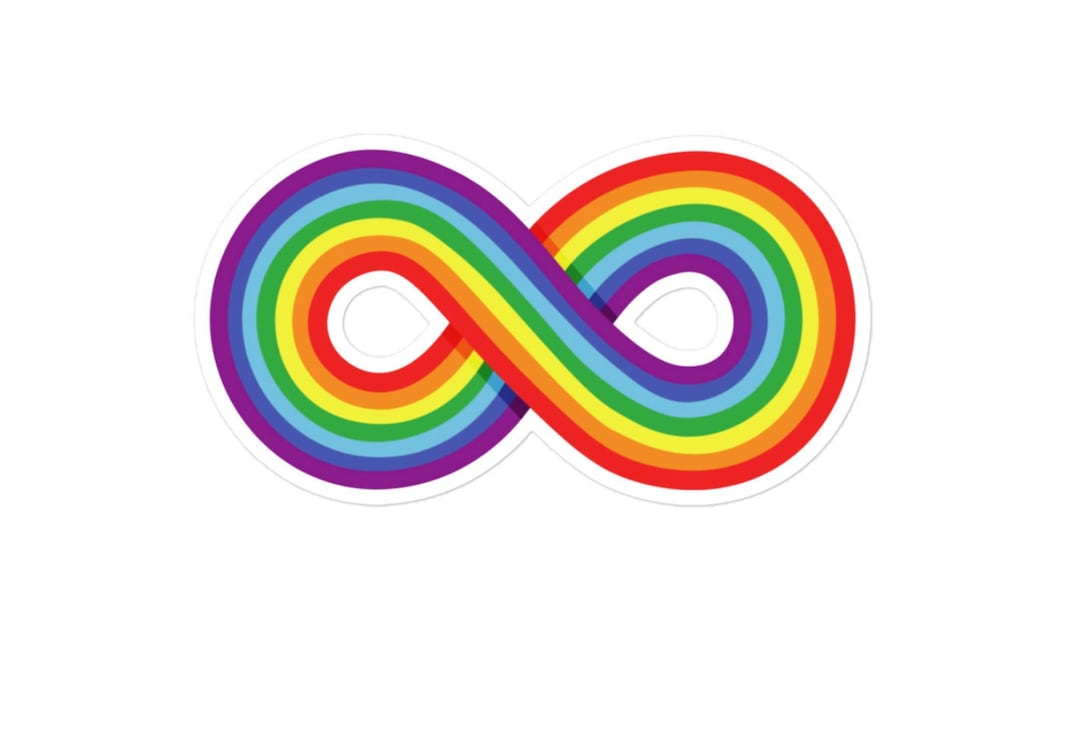 LARGE Rainbow Infinity Sticker, Rainbow Infinity Symbol, Autism Sticker ...