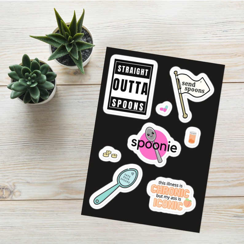 Spoonie Sticker Spoon Theory Sticker Spoonie Gift - Etsy