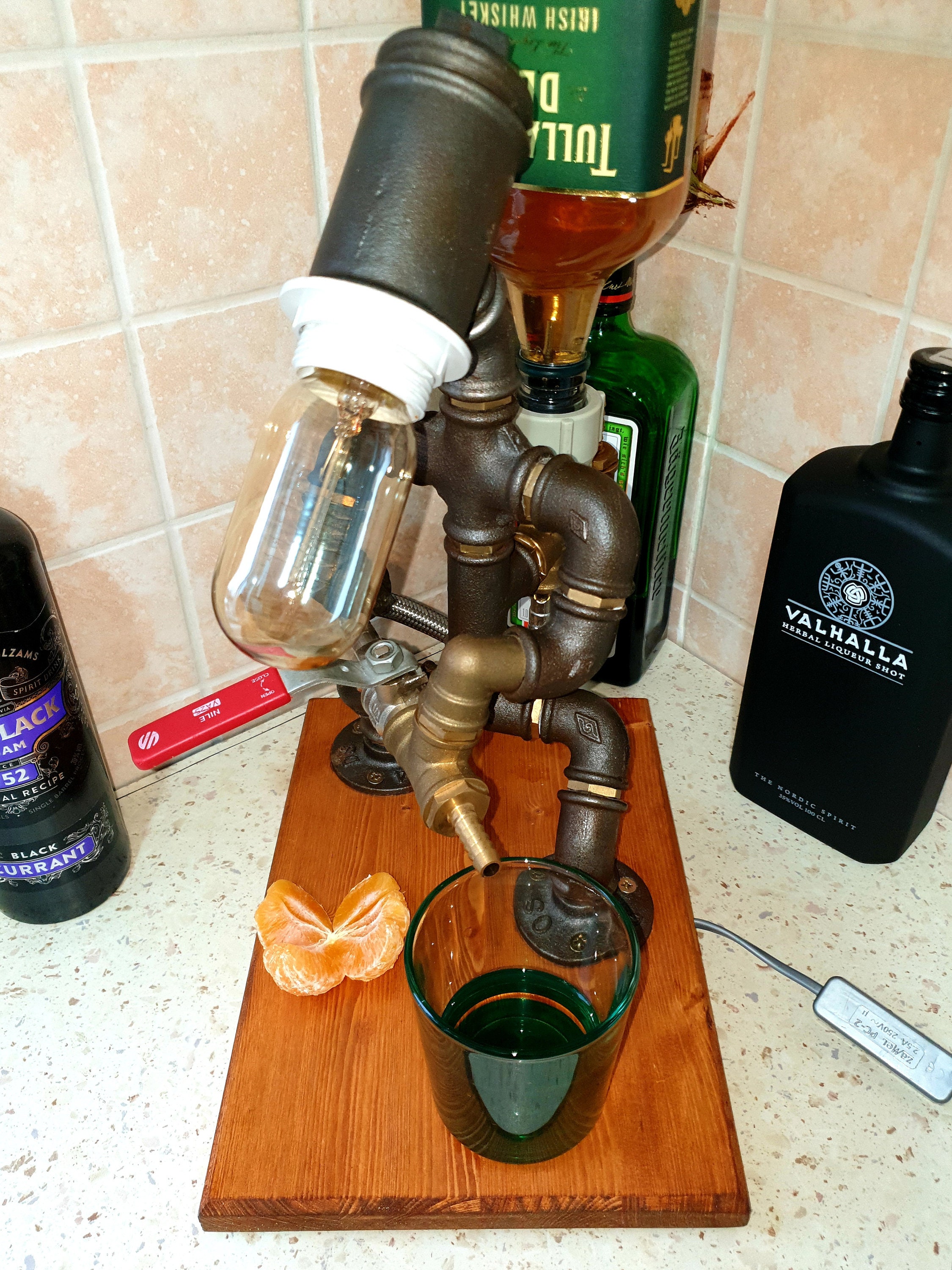 Firefighter Alcohol Liquor Whisky Dispenser, Gift for Him, Steampunk ...